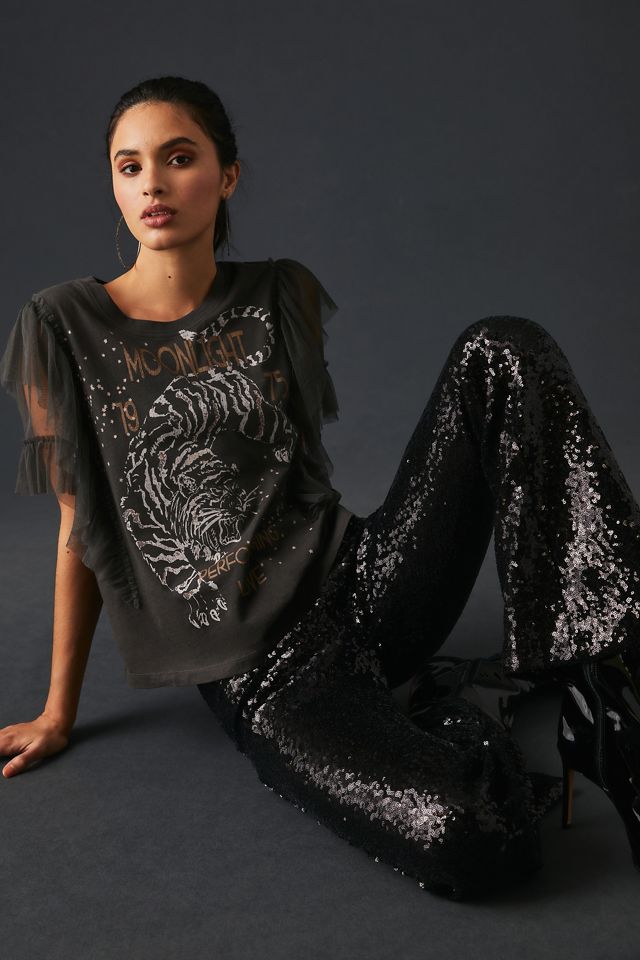 Pilcro Tulle Mesh Tee | Anthropologie