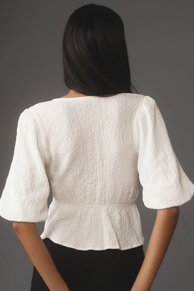 Sanctuary Textured Button-Front Top | Anthropologie