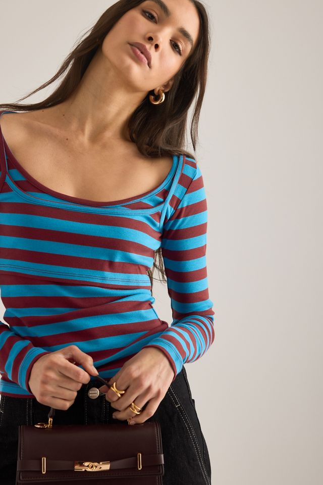 Damson Madder Avielle Double-Layer Top | Anthropologie UK