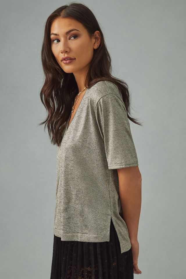 Pilcro Deep V-Neck Tee | Anthropologie