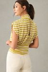 Maeve Ruched Mock-Neck Muscle Tee | Anthropologie