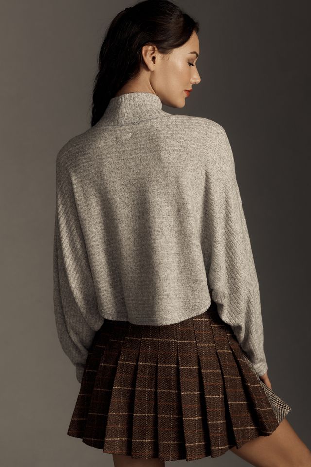 Pilcro Cozy Ribbed Turtleneck Batwing Pullover | Anthropologie