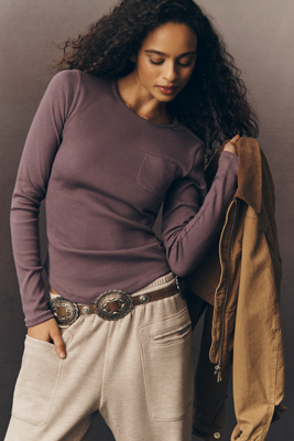 Pilcro Long-Sleeve Pocket Tee | Anthropologie