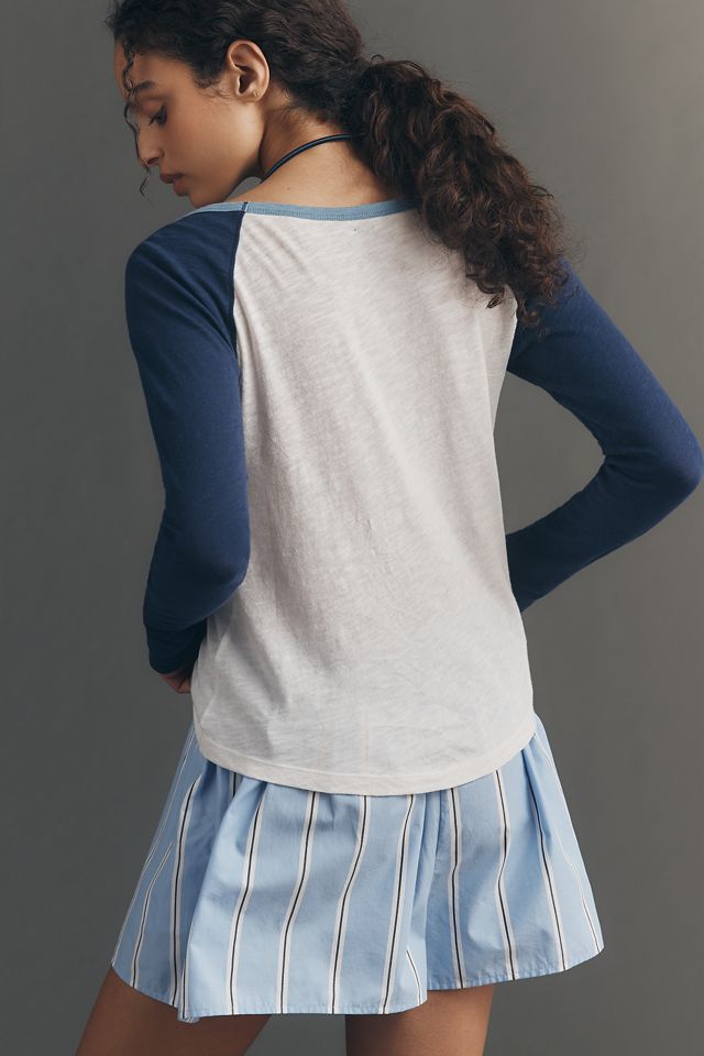 Pilcro Heritage Ringer Long-Sleeve T-Shirt | Anthropologie