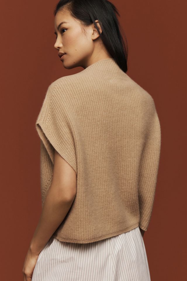 The Enza Oversized Ribbed Cashmere Sweater Vest | Anthropologie