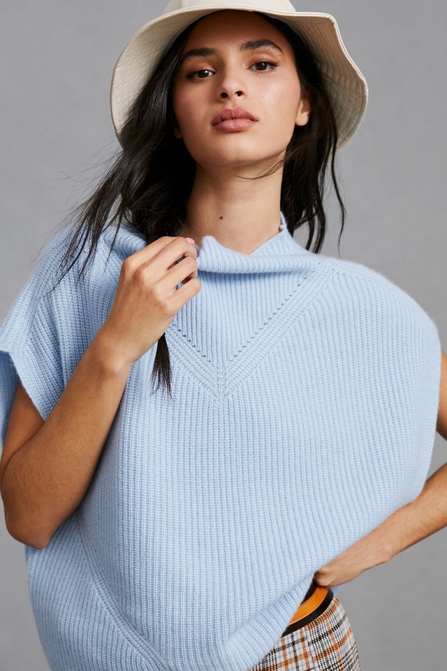 The Enza Oversized Ribbed Cashmere Sweater Vest | Anthropologie