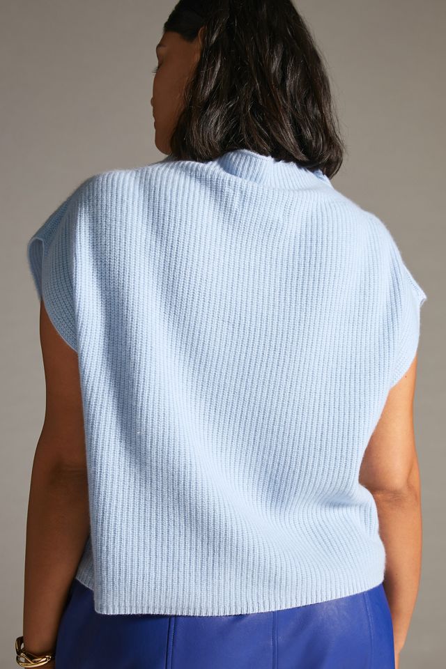 The Enza Oversized Ribbed Cashmere Sweater Vest | Anthropologie