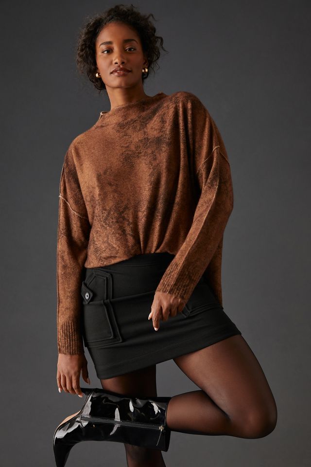 Pilcro Mock-Neck Cashmere Sweater | Anthropologie