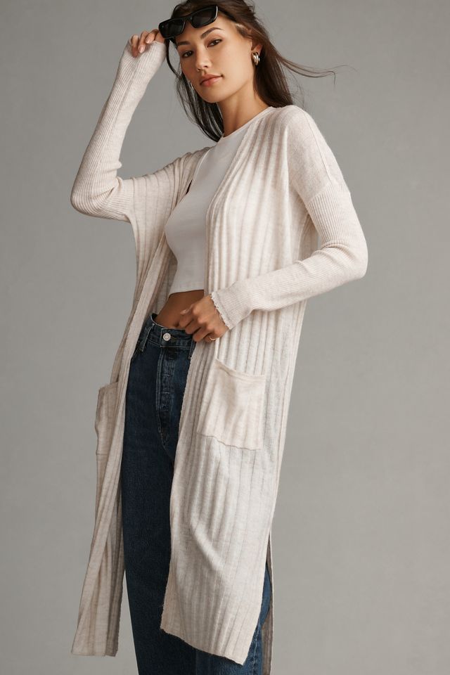 Pilcro Ribbed Duster Cardigan Sweater | Anthropologie