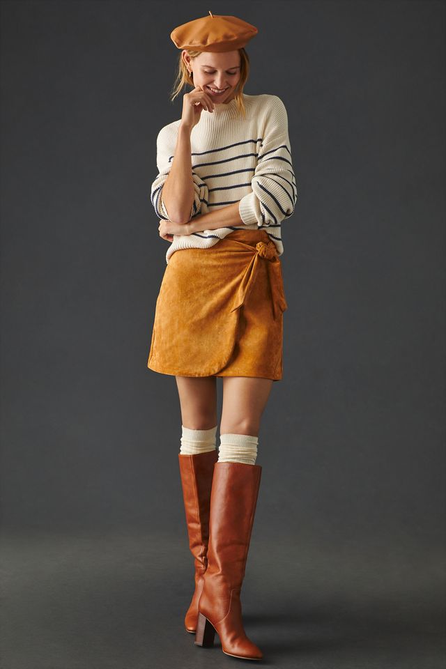 Maeve Striped Mock-Neck Sweater | Anthropologie