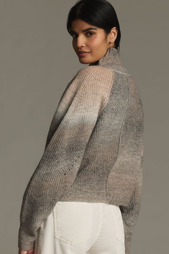 By Anthropologie Oversized Popover Drawstring Hem Turtleneck Sweater ...