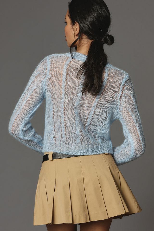By Anthropologie Sheer Cropped Cardigan Sweater | Anthropologie