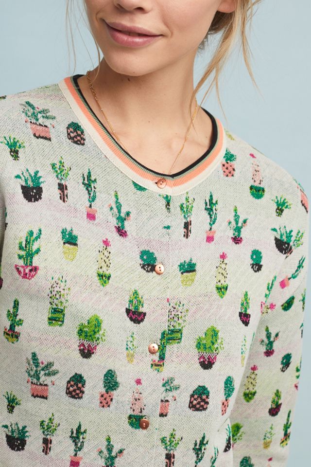 Cactus Knit Cardigan | Anthropologie