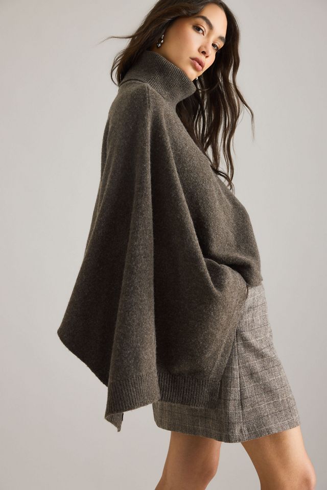 Selected Elina Roll-Neck Cape Jumper | Anthropologie UK