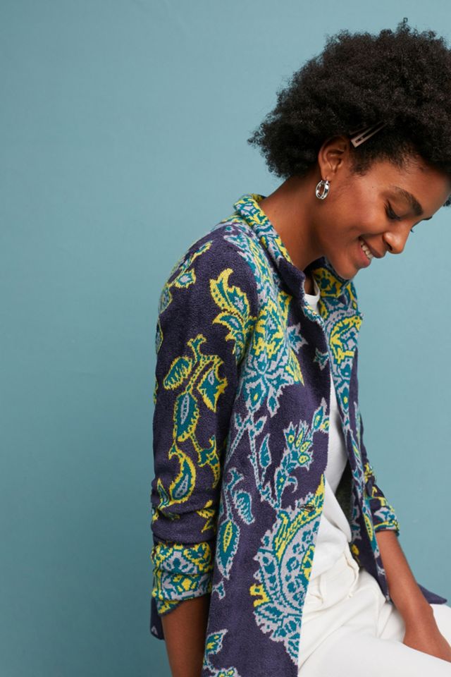Printed Chenille Jacket | Anthropologie