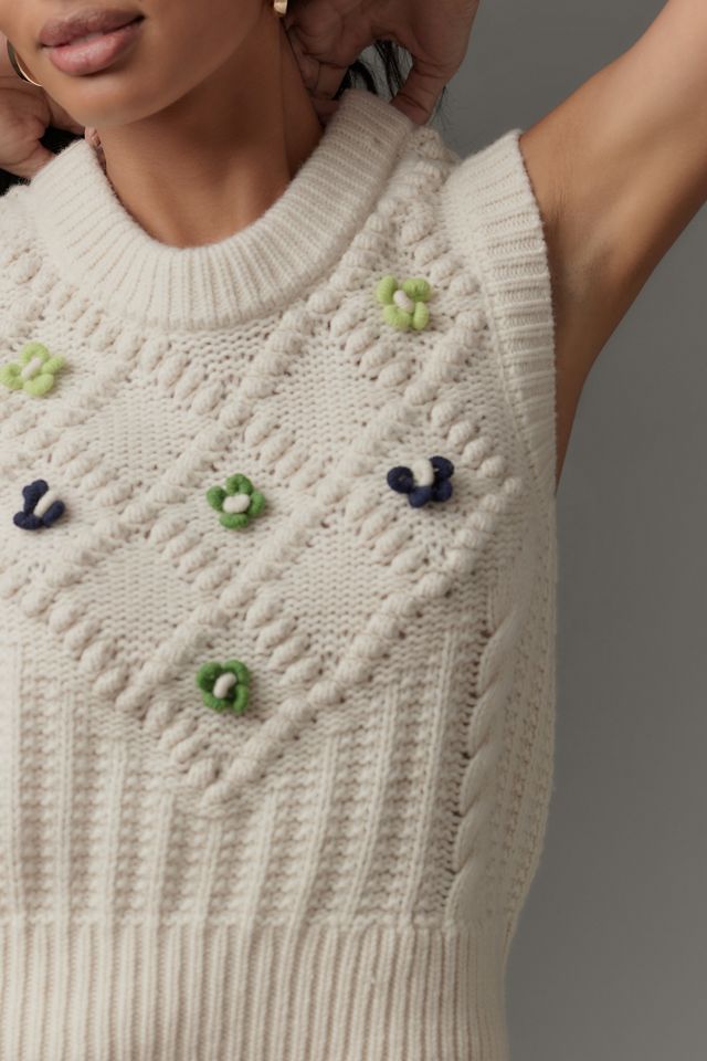 Baum und Pferdgarten Corry Cable Knit Wool-Blend Sweater Vest ...