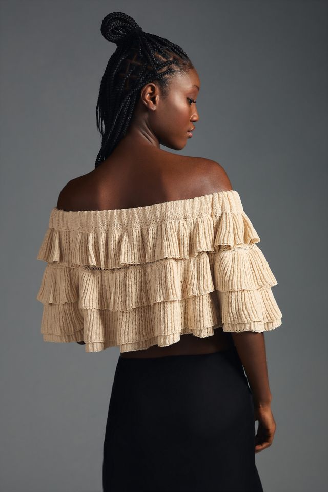MABLE Off-The-Shoulder Ruffle Top | Anthropologie