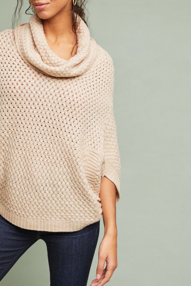 Textured Poncho Pullover | Anthropologie
