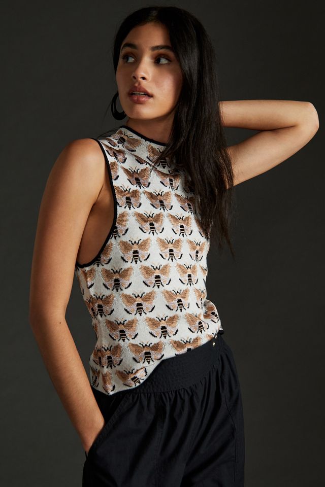 Sarah Gordon for Anthropologie Maria Mock Neck Sweater Tank | Anthropologie