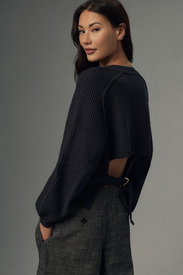 Pilcro Buckled Open-Back Jumper | Anthropologie UK