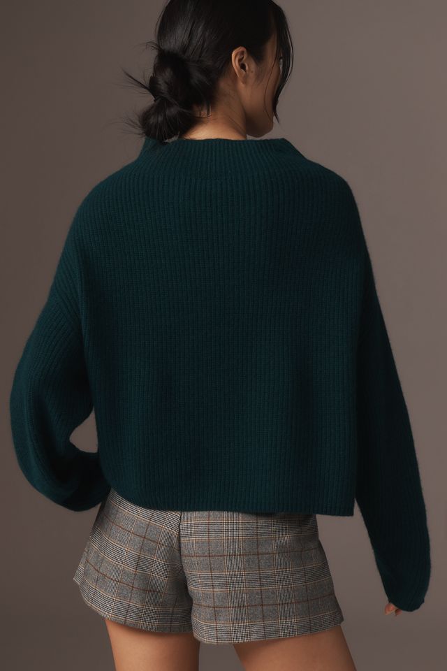 The Enza Ribbed Cashmere Sweater: Cropped Long-Sleeve Edition ...