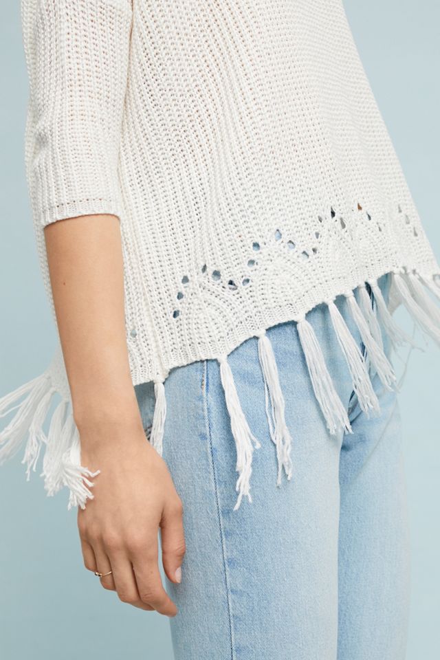 Selena Fringed Pullover | Anthropologie