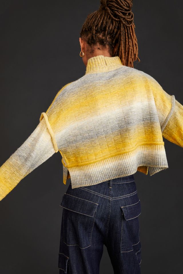 Pilcro Cropped Mock-Neck Sweater | Anthropologie