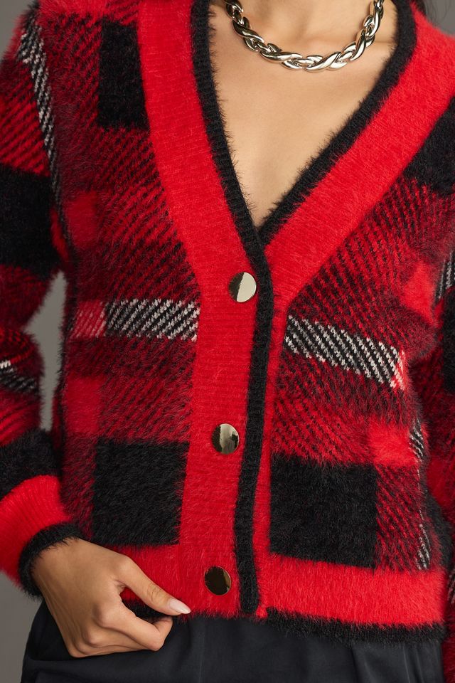 English Factory Checked Cardigan Sweater | Anthropologie