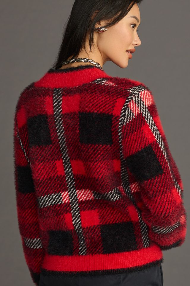 English Factory Checked Cardigan Sweater | Anthropologie