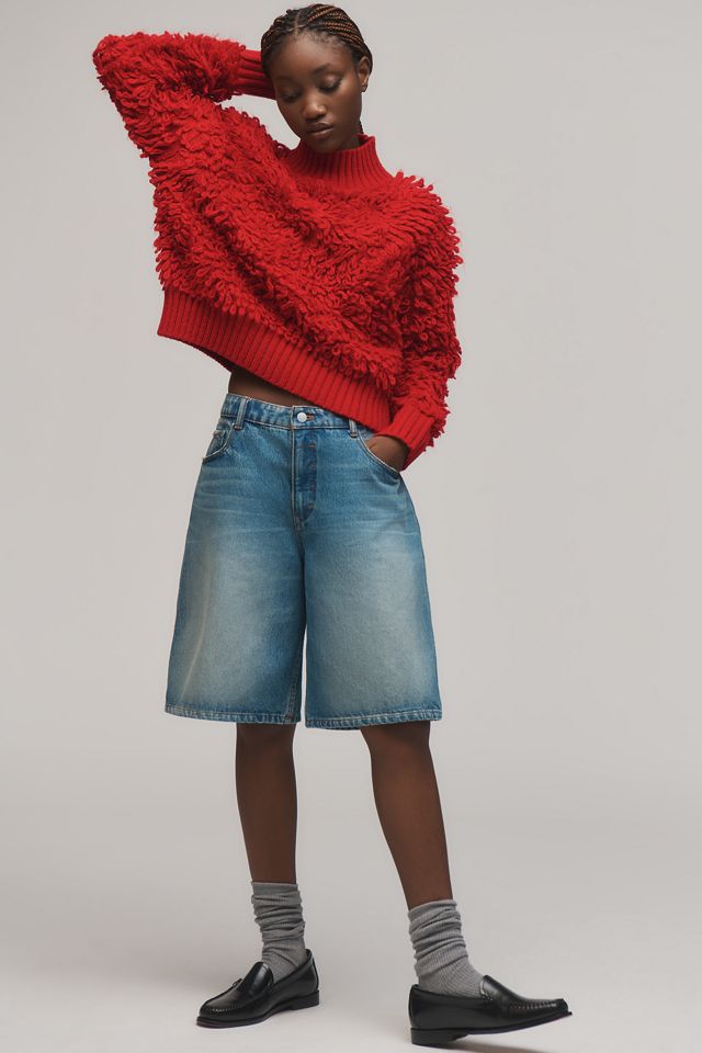 Callahan Mock-Neck Loop-Stitch Sweater | Anthropologie