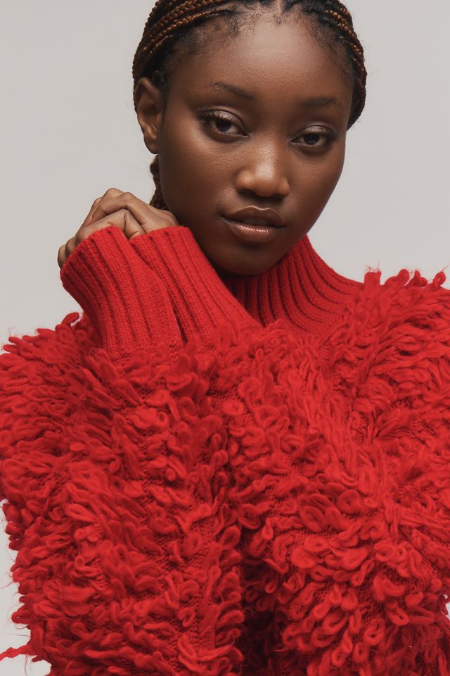 Callahan Mock-Neck Loop-Stitch Sweater | Anthropologie