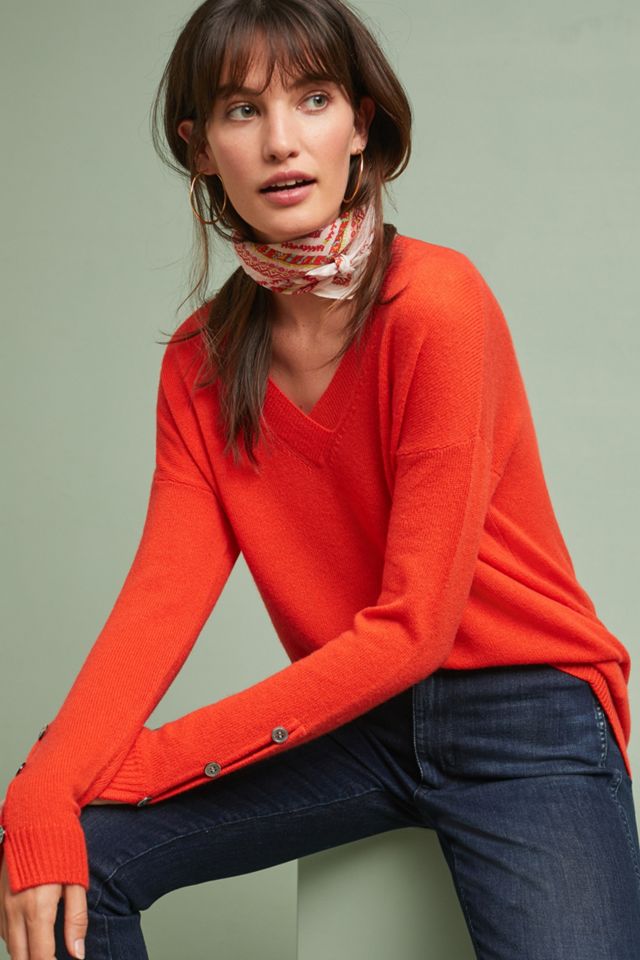 Cashmere V-Neck Pullover | Anthropologie