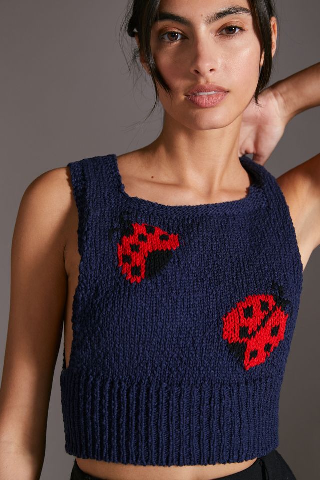 Maeve Ladybug Sweater Vest | Anthropologie