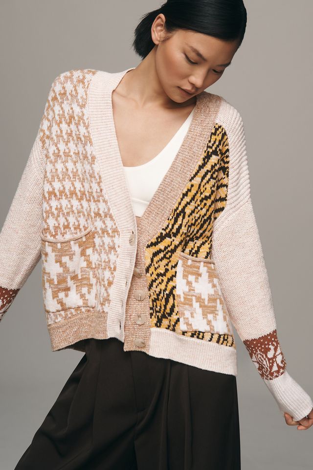 Pilcro Mash-Up Tiger Cardigan Sweater | Anthropologie