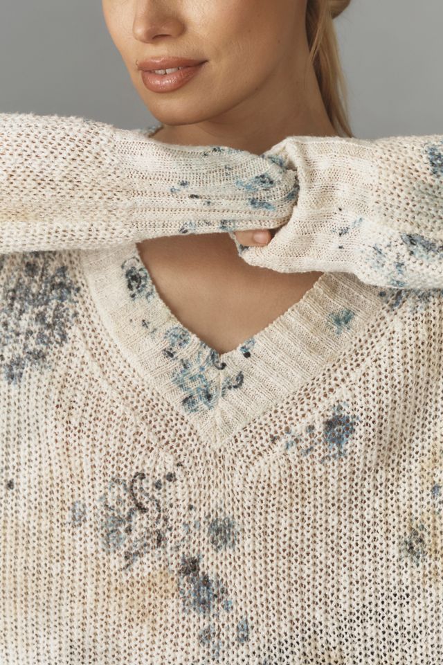 Pilcro Slouchy V-Neck Sweater | Anthropologie
