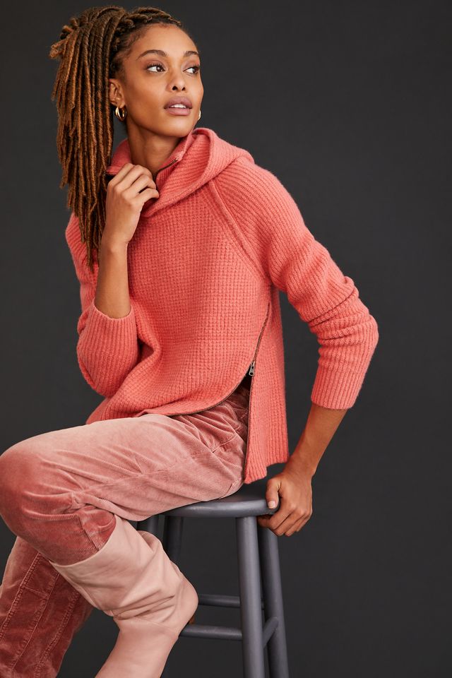 Pilcro Side-Zip Sweater Hoodie | Anthropologie