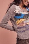 Fringed Collage Pullover | Anthropologie