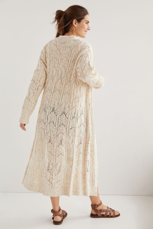 Pilcro Pointelle Duster Cardigan | Anthropologie