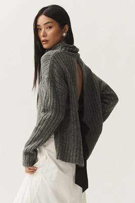 Maeve Turtleneck Bow-Back Sweater | Anthropologie
