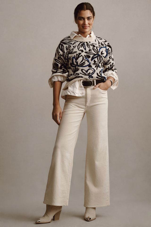 By Anthropologie Floral Pop Embroidered Sweater | Anthropologie