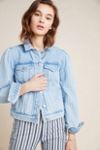 Paige Rowan Striped Denim Jacket | Anthropologie