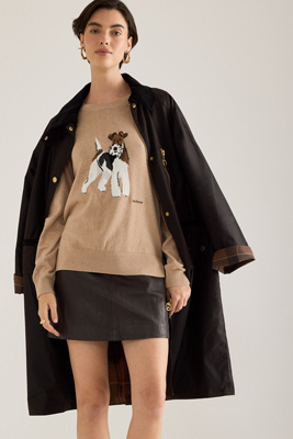 Barbour Evette Waxed Cotton Car Coat | Anthropologie UK