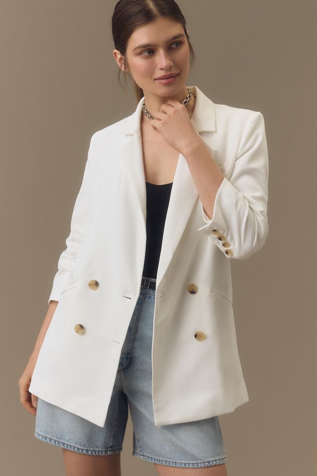 Bishop + Young Riviera Cinched-Sleeve Blazer | Anthropologie