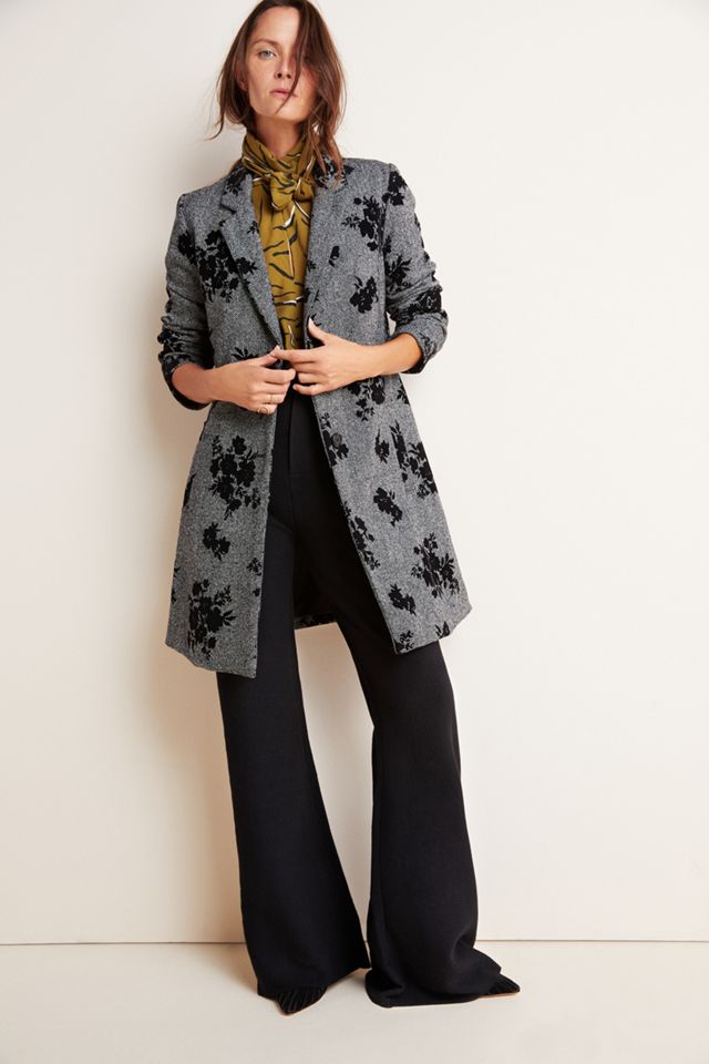Martha Flocked Tweed Coat | Anthropologie
