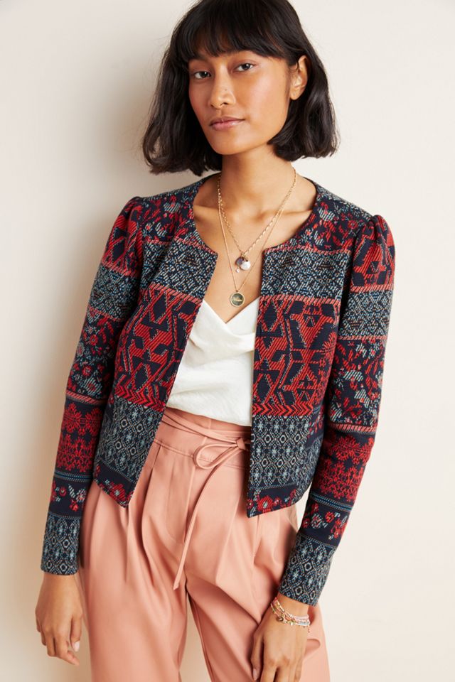 Abstract Knit Jacket | Anthropologie