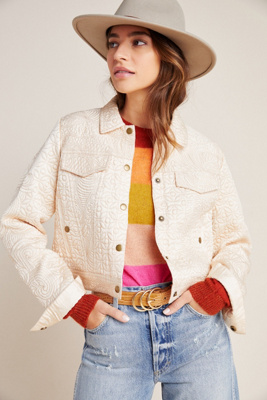 Federica Quilted Trucker Jacket | Anthropologie
