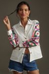 Vilagallo Olivia Crochet Sequins Jacket | Anthropologie