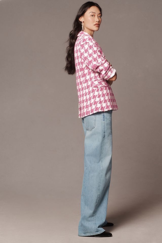Helene Berman London x Anthropologie Tweed Houndstooth Blazer ...
