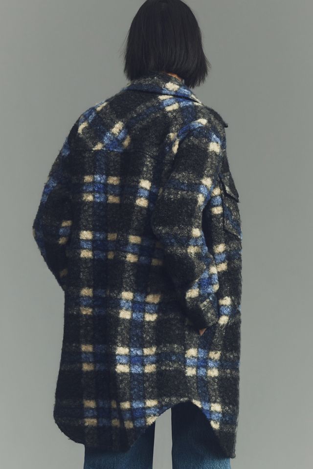 RD Style Eva Plaid Bouclé Shacket | Anthropologie