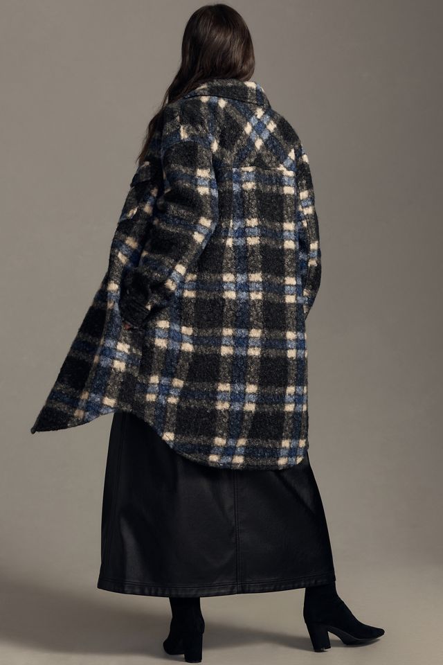 RD Style Eva Plaid Bouclé Shacket | Anthropologie